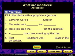 Lesson 12 Understanding Modifiers.ppt