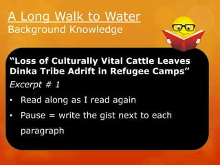 A Long Walk to Water - Lssn 13 | PPTX