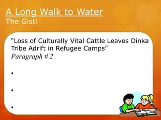 A Long Walk to Water - Lssn 13 | PPTX