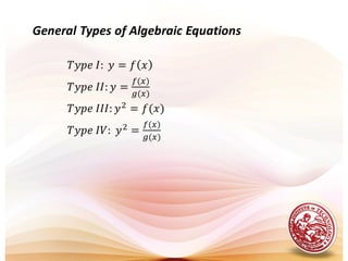 Lesson 13 algebraic curves | PPT