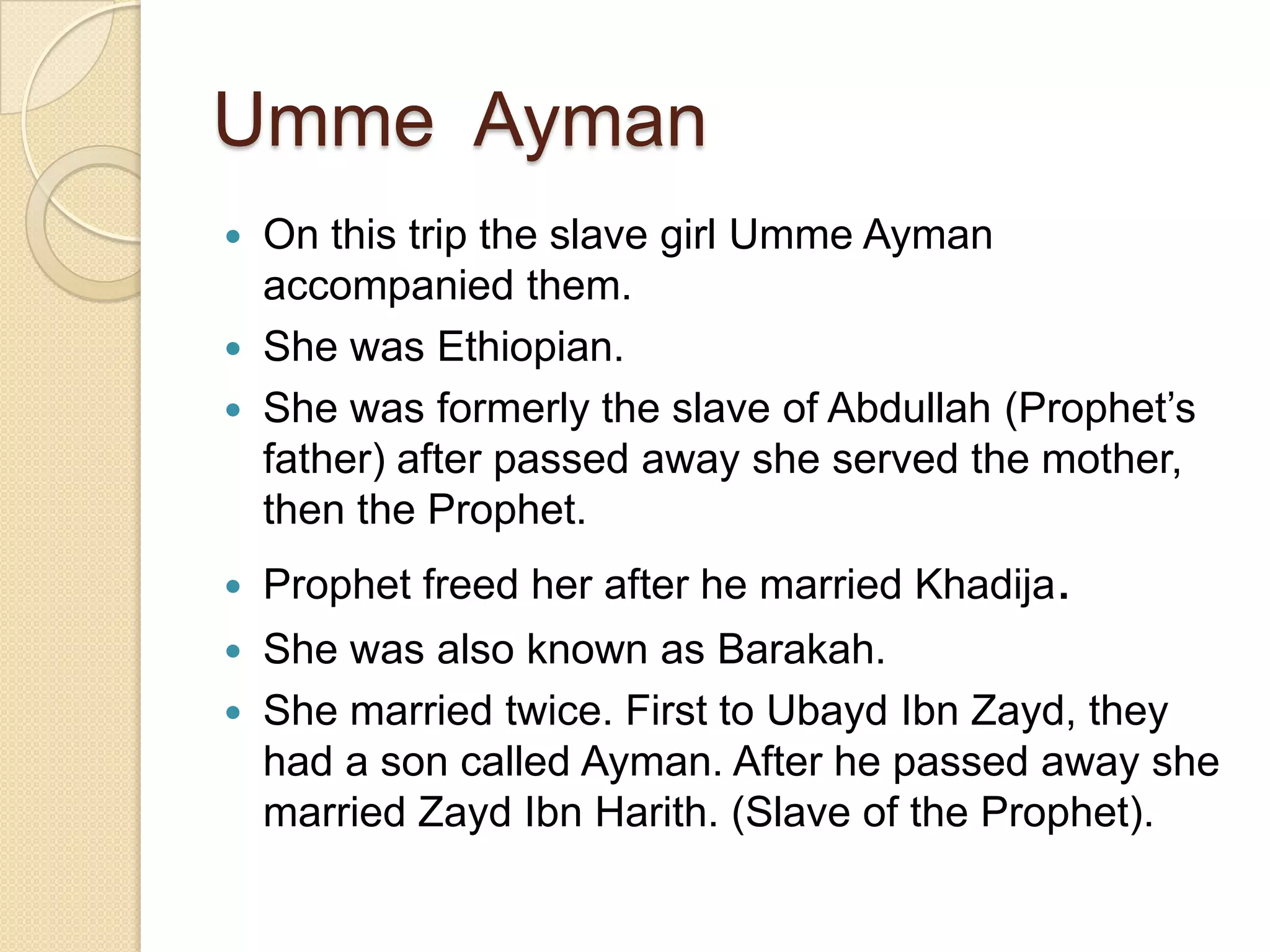 Lesson 13 Death of Amina, In the care of Abdul Muttalib and Abu Talib ...