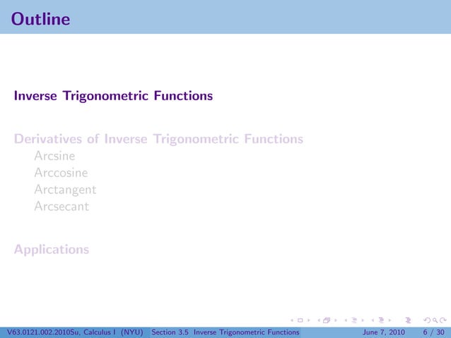 Lesson 16: Inverse Trigonometric Functions | PDF