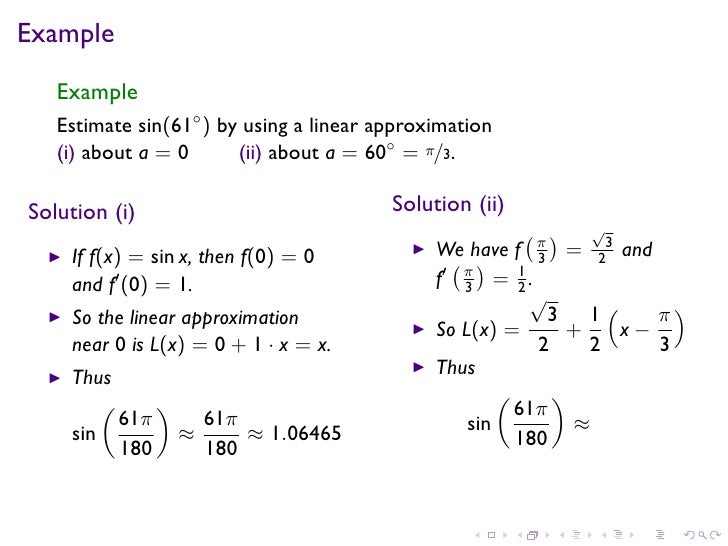 Lesson 13: Linear Approximation