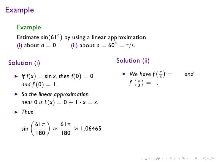 Lesson 13: Linear Approximation
