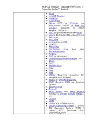 Lesson 13 List Of Operating Systems | DOC