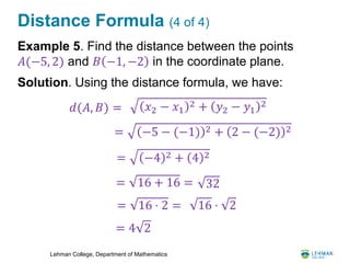 Lesson 13: Midpoint and Distance Formulas | PPTX