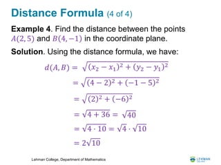 Lesson 13: Midpoint and Distance Formulas | PPTX