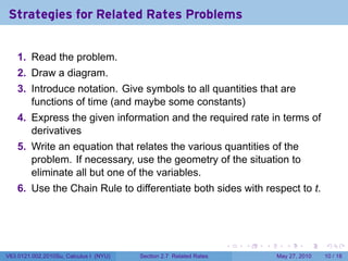 Lesson 13: Related Rates Problems | PDF