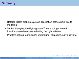 Lesson 13: Related Rates Problems | PDF