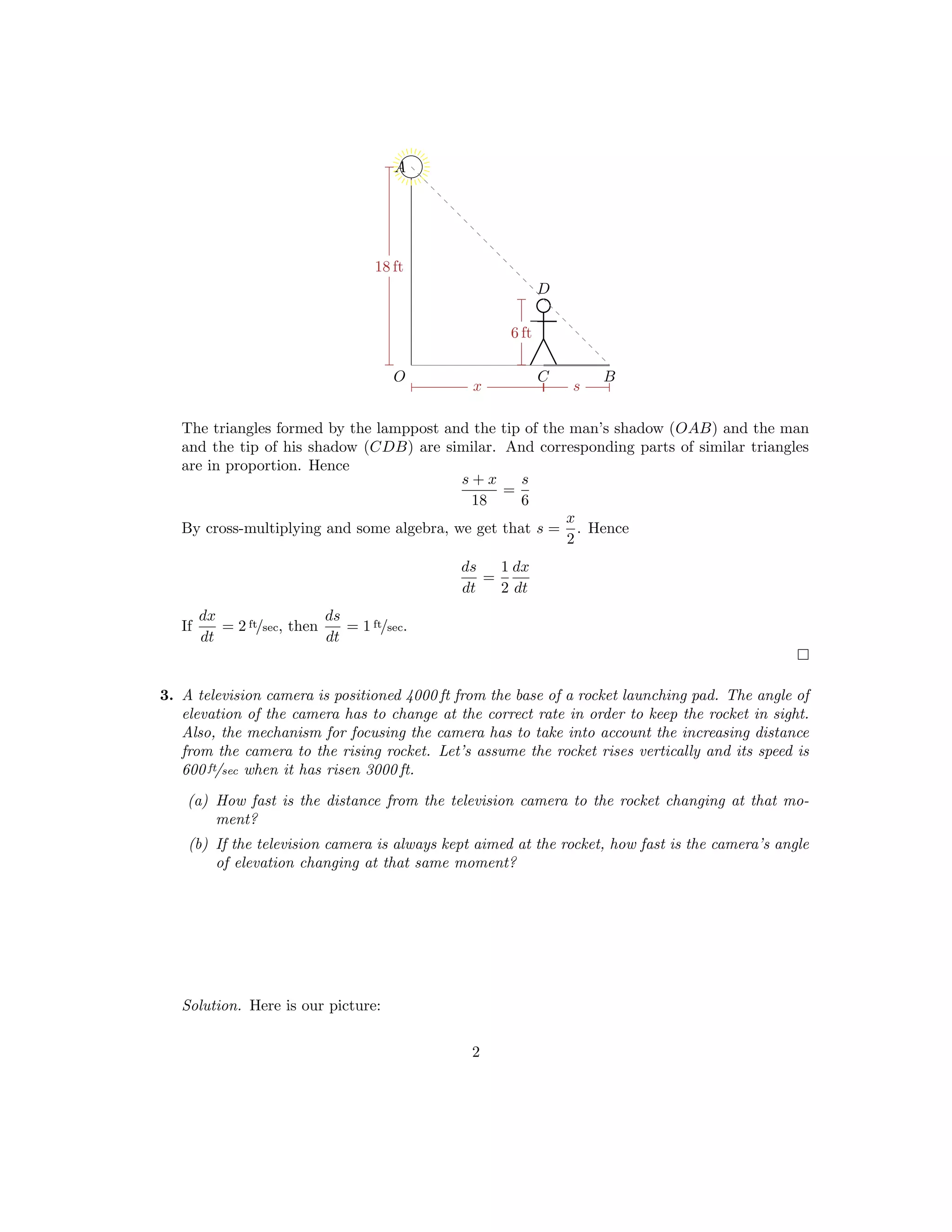 Lesson 13: Related Rates (worksheet solutions) | PDF