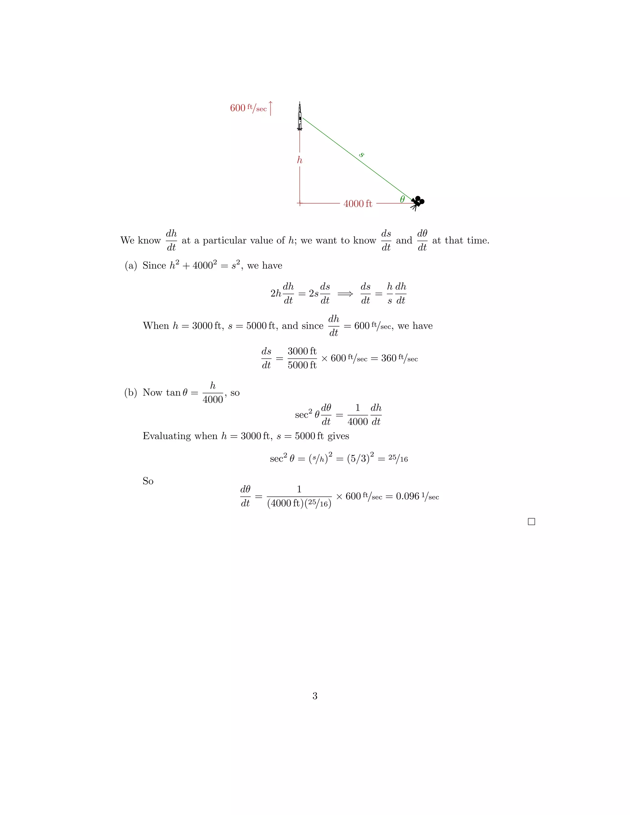 Lesson 13: Related Rates (worksheet solutions) | PDF