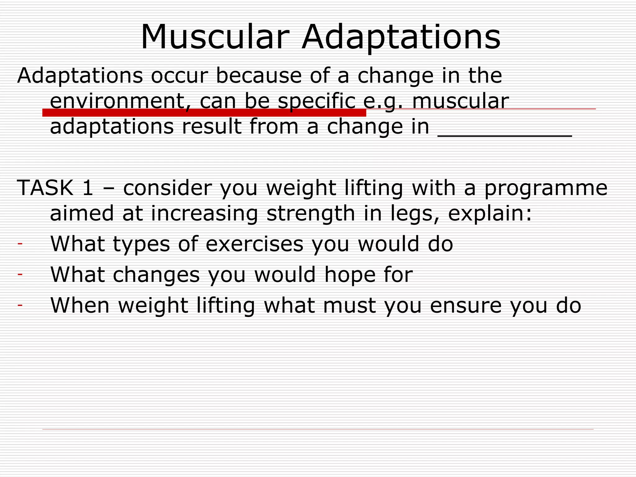 Lesson 13 responses and adaptations of the body systems | PPT
