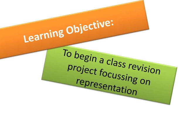 Lesson 13 AS Media Studies - Representation revision project | PPT