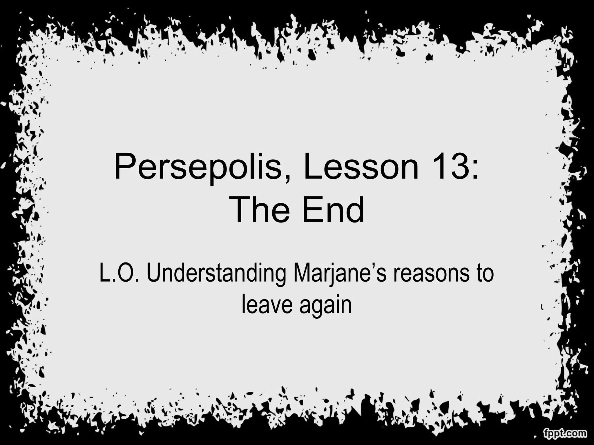 Lesson 13 the end | PPT