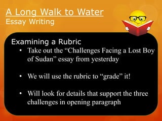 A Long Walk to Water Lesson13 unit2 | PPTX