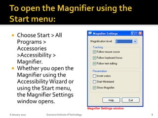 Lesson 13 Using Accessibility Wizard | PPT