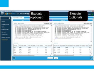 ETL Validator: Table to Table Comparison | PPTX | Databases | Computer Software and Applications