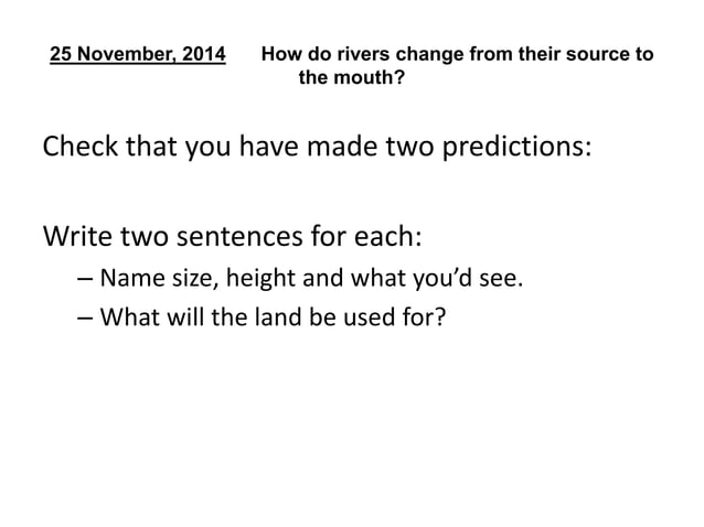 Lesson 13a he river from source to mouth | PPTX