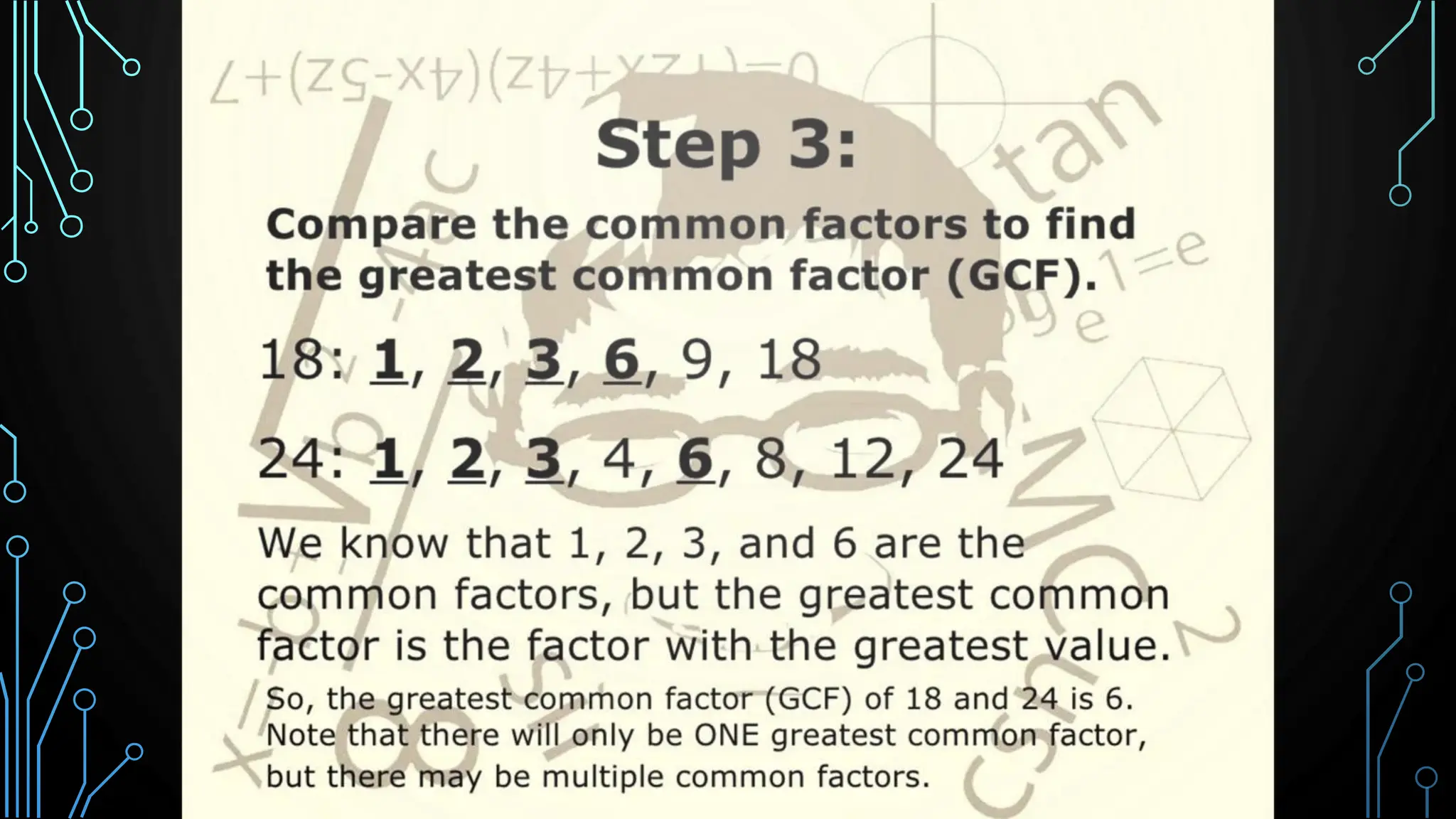 Lesson 13 – Common Factors, Greatest Common Factor, & Multiplication ...