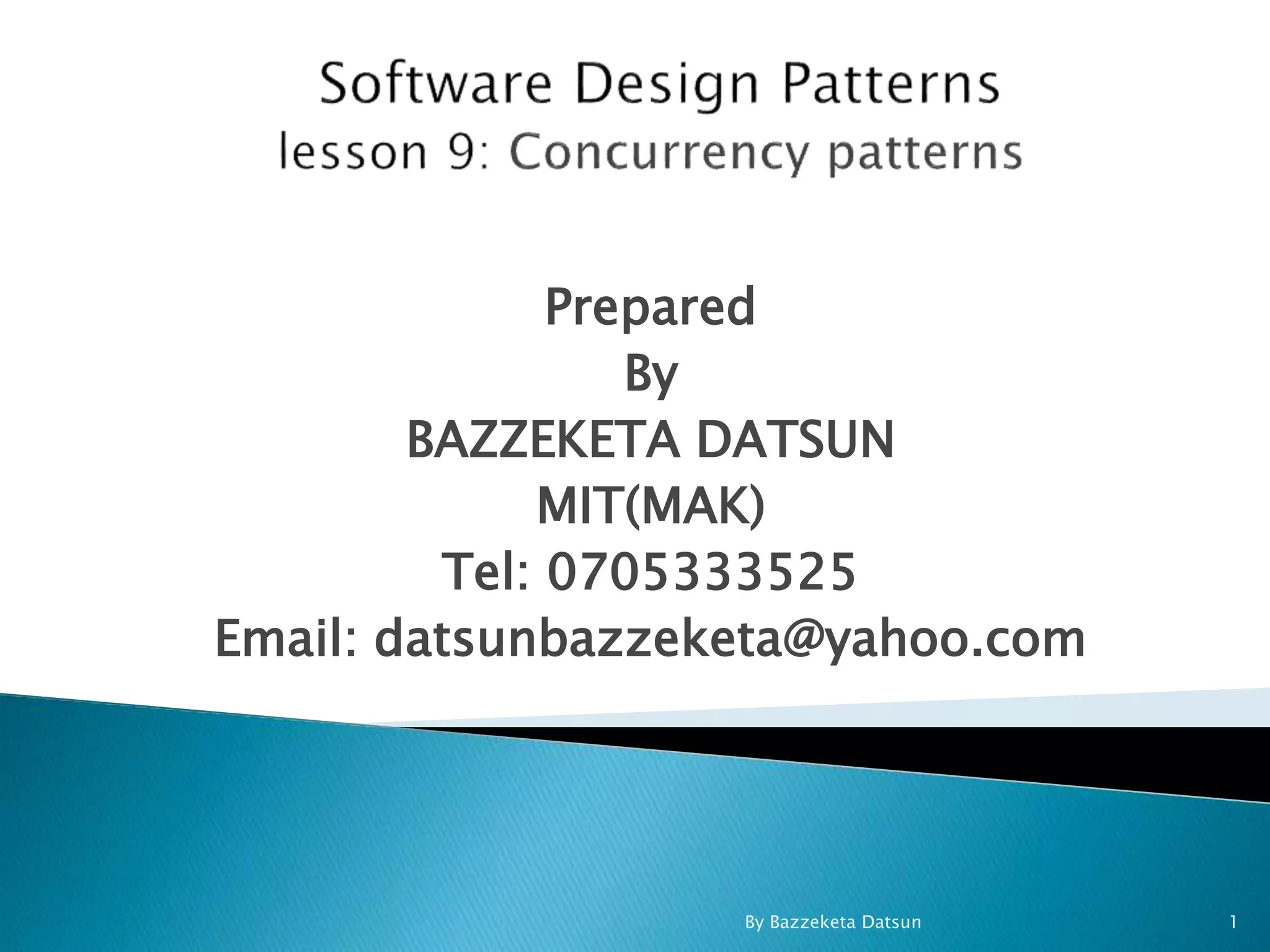 Lesson13 concurrency patterns | PPT