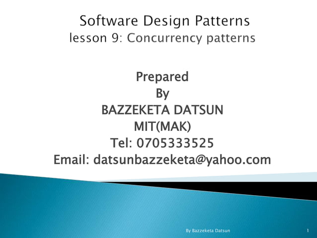 Lesson13 concurrency patterns | PPT