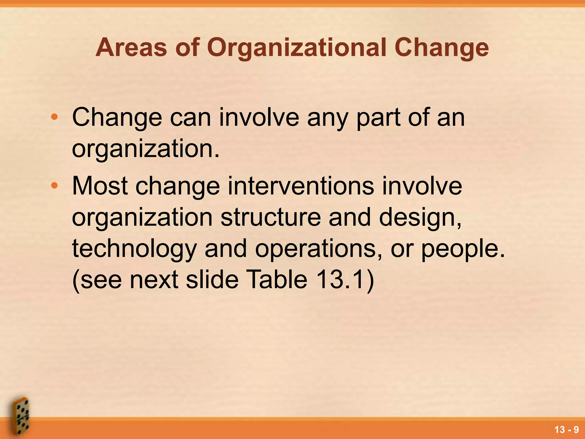 Lesson 13 Managing Organization Change and Innovation | PPT