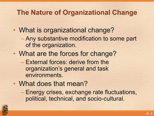 Lesson 13 Managing Organization Change and Innovation | PPT | Business ...
