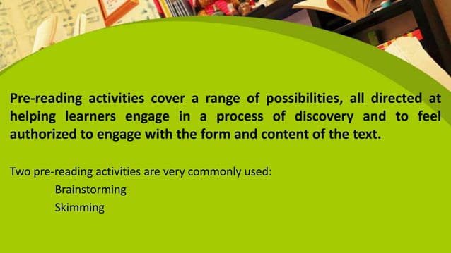 Creating pre, while, post reading activities | PPTX | Homework and ...