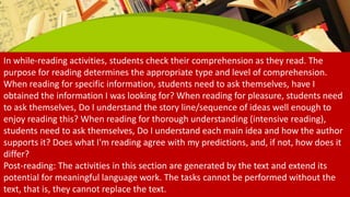 Creating pre, while, post reading activities | PPTX