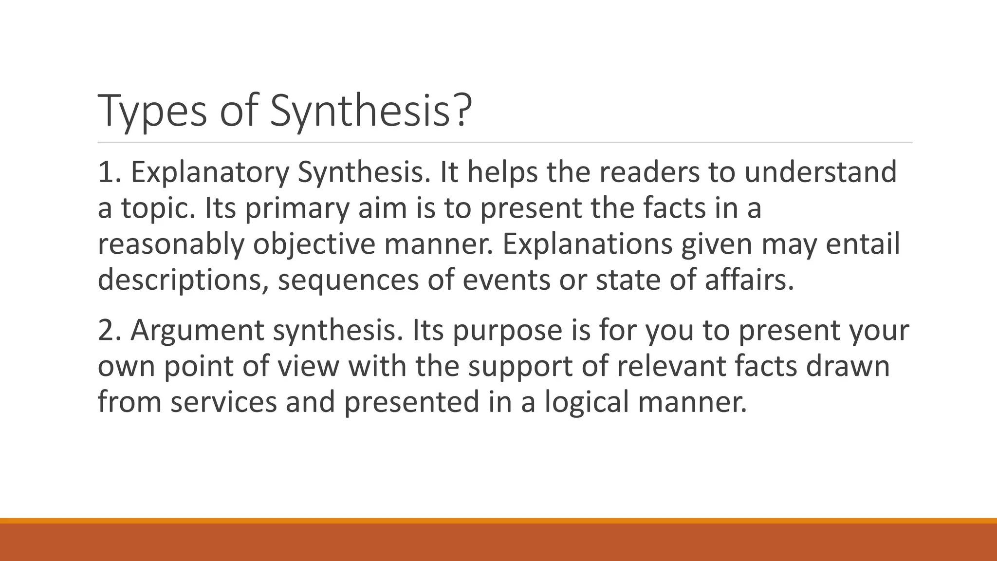 Lesson 13 synthesizing information from relavant literature | PPTX