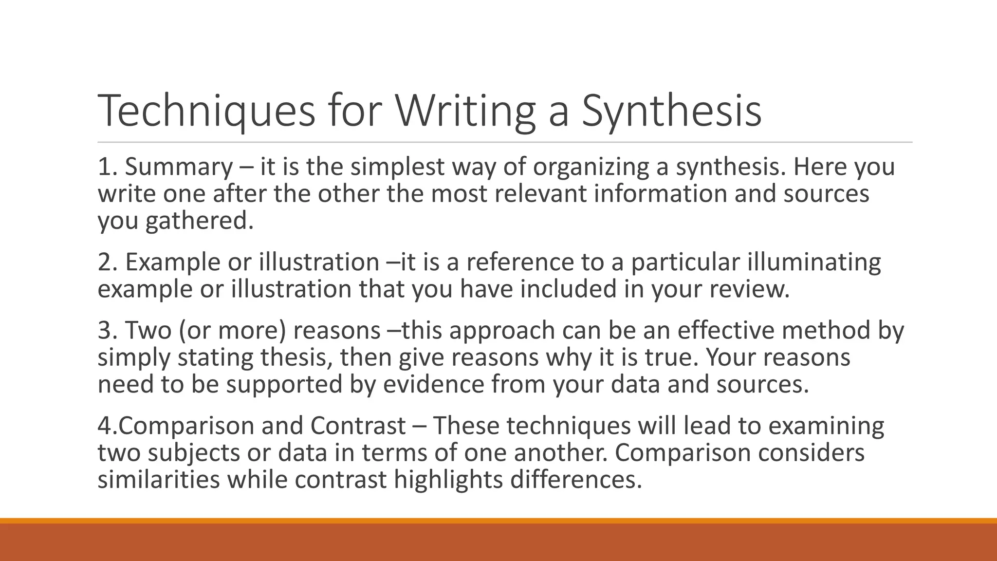 Lesson 13 synthesizing information from relavant literature | PPTX
