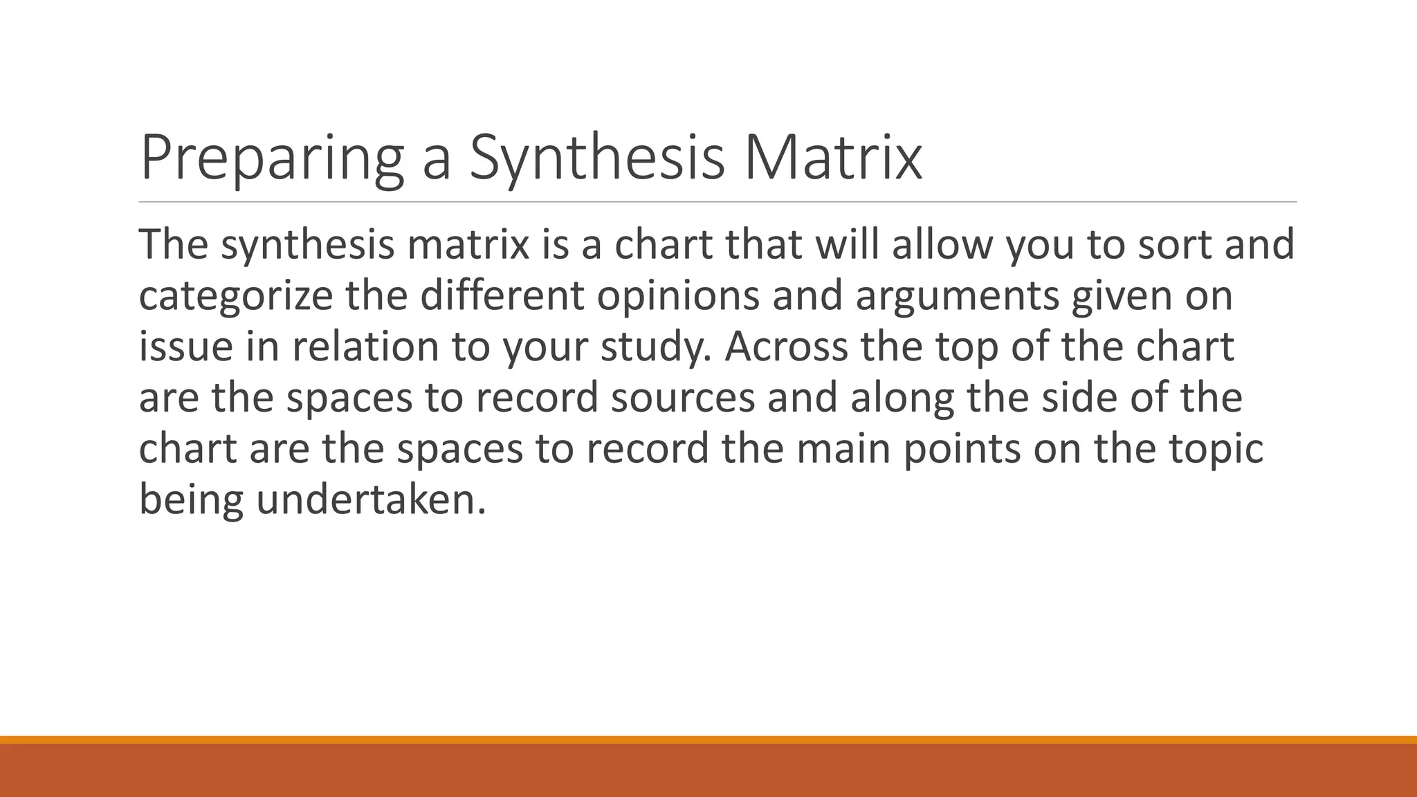 Lesson 13 synthesizing information from relavant literature | PPTX