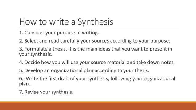 Lesson 13 synthesizing information from relavant literature | PPTX