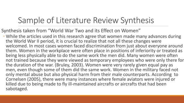 Lesson 13 synthesizing information from relavant literature | PPTX
