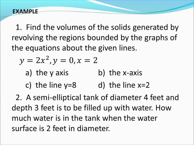 Lesson 13 volume of solids of revolution | PPT | Physics | Science