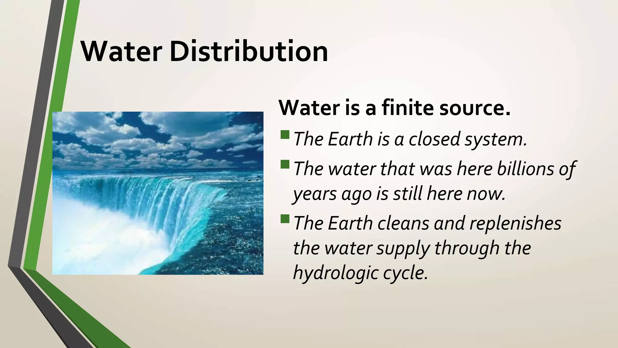 Water Distribution on Earth | PPTX