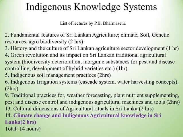 Lesson 14 Part 1 of Indigenous Knowledge Systems | PDF
