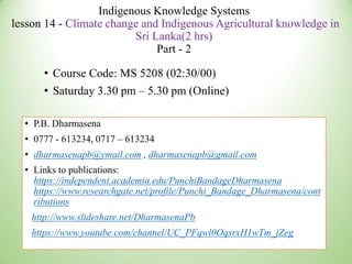 Lesson 14 Part2 of Indigenous Knowledge Systems | PPT