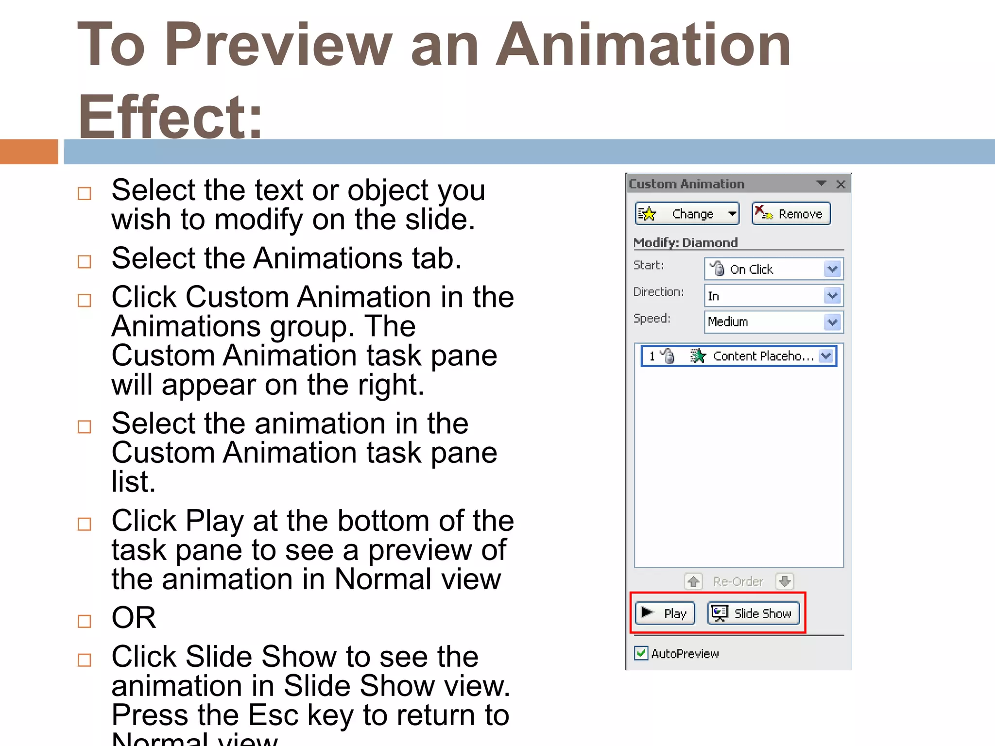 Lesson 14 animating text and objects | PPT