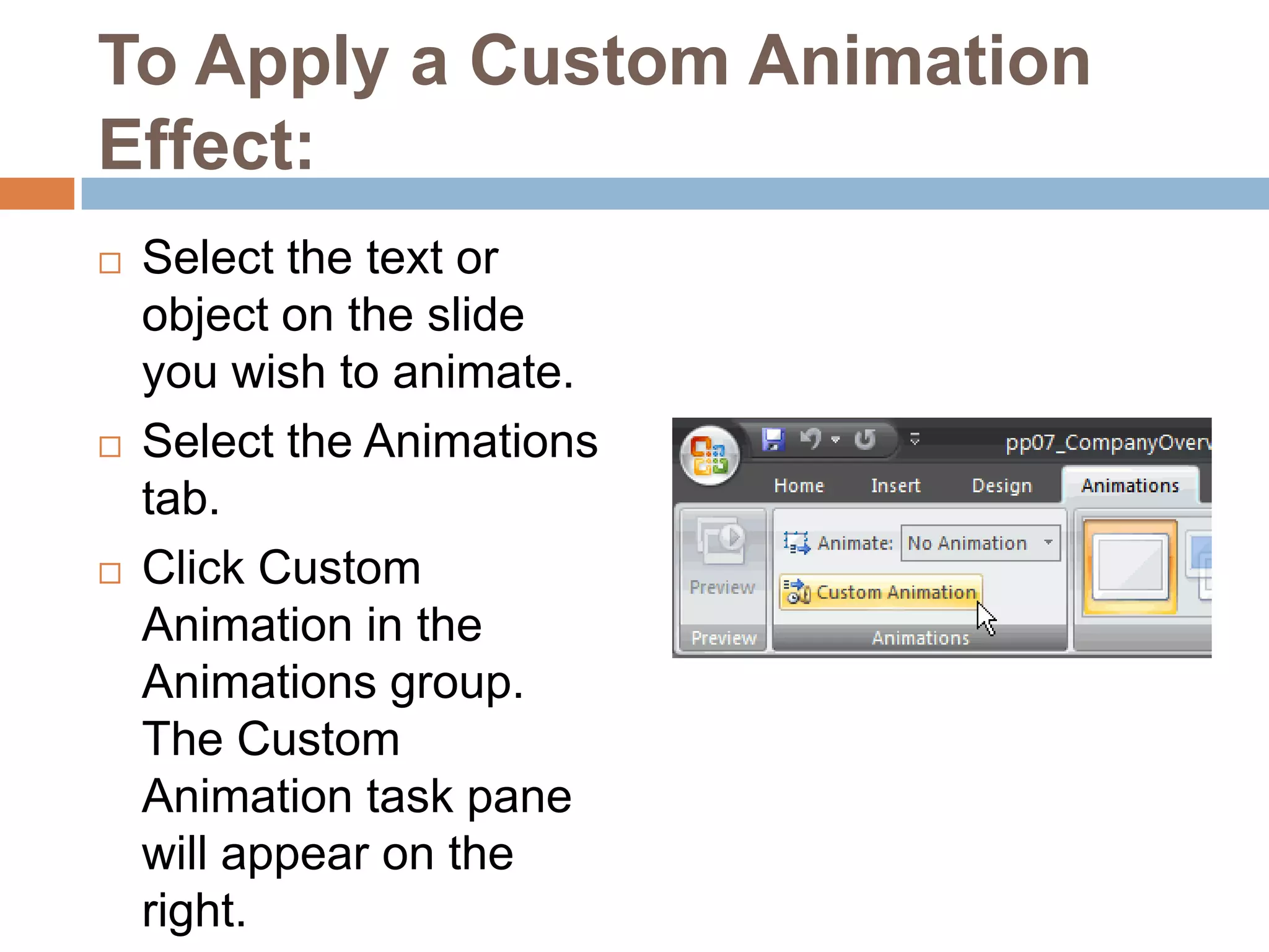 Lesson 14 animating text and objects | PPTX