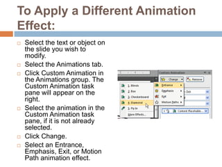 Lesson 14 animating text and objects | PPTX