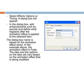 Lesson 14 animating text and objects | PPTX
