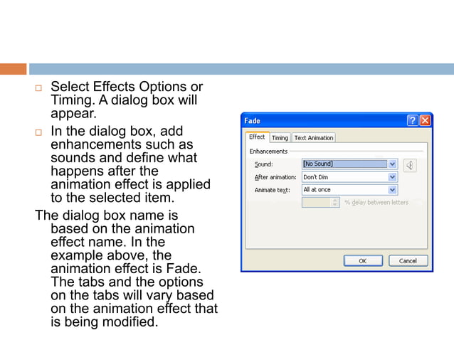 Lesson 14 animating text and objects | PPTX