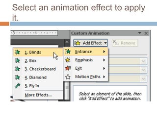 Lesson 14 animating text and objects | PPTX