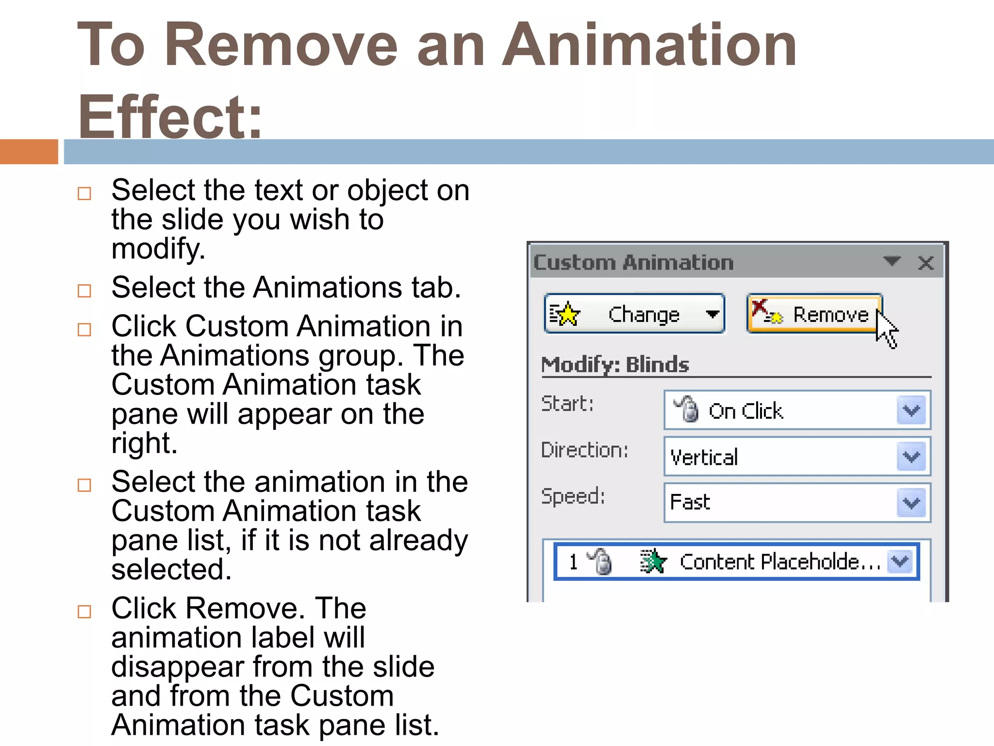 Lesson 14 animating text and objects | PPTX