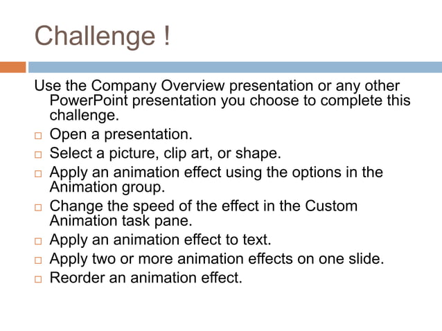 Lesson 14 animating text and objects | PPT