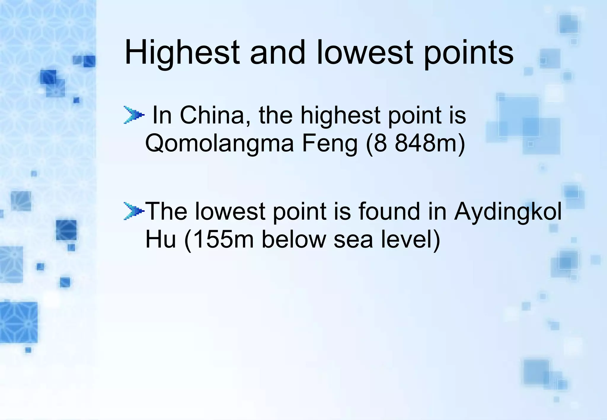 Lesson 14 - A three-level landscape of China | PPT