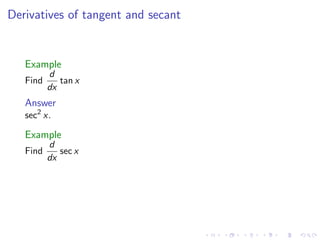 Lesson14: Derivatives of Trigonometric Functions | PDF