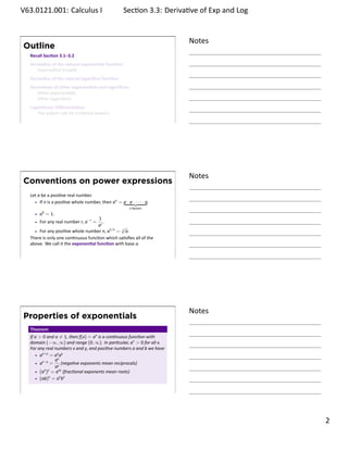 Lesson 14: Derivatives of Logarithmic and Exponential Functions ...
