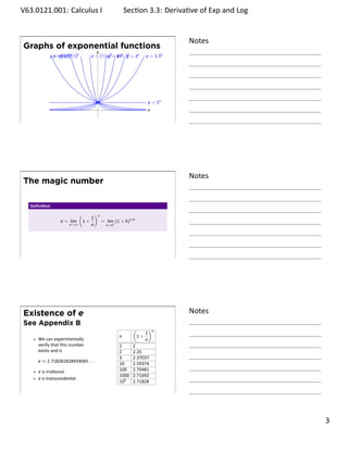 Lesson 14: Derivatives of Logarithmic and Exponential Functions ...